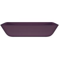 China Rectangular Vessel Bathroom Sink Acid Matt Purple Glass Countertop for sale