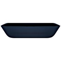 China Tempered Glass Black Colour Wash Basin 12mm Acid Matt Counter Top Bowl Sink for sale