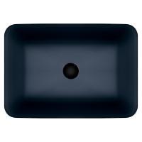 China Tempered Glass Black Colour Wash Basin 12mm Acid Matt Counter Top Bowl Sink for sale