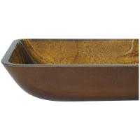 China Bathroom Rectangular Handmade Wash Basins Copper Gold Top Mount Vessel Sink for sale