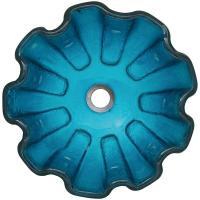 China Round Tempered Glass Basin Bowl Green Bathroom 150mm Countertop Flower Shape for sale