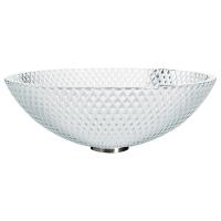 China Super Clear Glass Vanity Sinks Bowl Bathroom Transparent CNC Engraving for sale