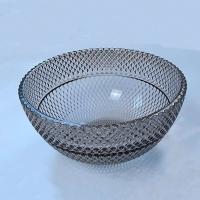 China Toilet Round Black Vessel Sink Glass Bathroom Crystal Transparent for sale