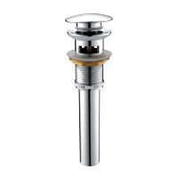 China Silver Waste Water Drain Pump 45mm Dia Washbasin Faucet Pop Up Drain Chromed Silver for sale