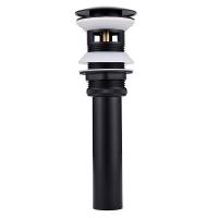 China Pop Up Water Brass Waste Drain Pump Faucet Sink Basin Washbasin Matt Black Finish for sale