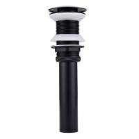 China Pop Up Water Brass Waste Drain Pump Faucet Sink Basin Washbasin Matt Black Finish for sale