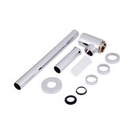 China Chromed Silver Sink Waste Trap Bathroom Sink Drain Round Siphon for sale