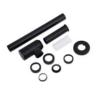 China Bottle Trap Wash Basin Accessories Round Siphon , Matt Black  P Trap Sink Drain for sale