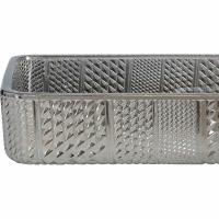 China Chromed Rectangular Vessel Sinks Tempered Glass Silver Crystal for sale