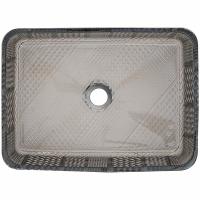 China Chromed Rectangular Vessel Sinks Tempered Glass Silver Crystal for sale