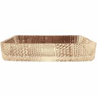China Deep Rectangular Vessel Sinks Bathroom Crystal Light Tea Color for sale