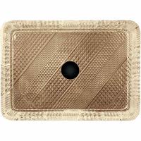China Deep Rectangular Vessel Sinks Bathroom Crystal Light Tea Color for sale