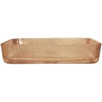 China Light Tea Toilet Hand Wash Basin Crystal Vessel Rectangular Bathroom Sink for sale