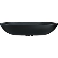 China Black Oval Shaped Vessel Sink Bathroom Anti Rust Finish for sale