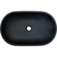China Black Oval Shaped Vessel Sink Bathroom Anti Rust Finish for sale