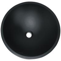 China Hotel Acid Matt Black Basin Round Bathroom Glass Anti Rust Finish for sale