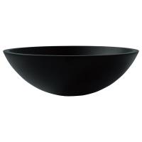 China Hotel Acid Matt Black Basin Round Bathroom Glass Anti Rust Finish for sale