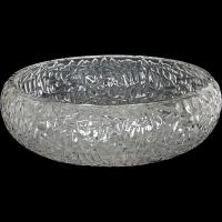 China Ball Shape Round Bowl Bathroom Sink Vessel 170mm Crystal Clear Countertop Mounted for sale