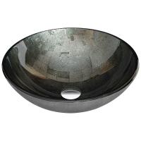 China Round Single Bowl Bathroom Sink With Foil Classic Countertop Vanity Basin for sale