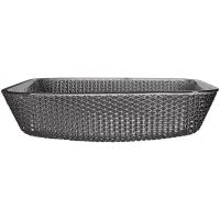 China Countertop 400mm Wash Hand Basin 12mm Thick Gray Color For Dining Room for sale