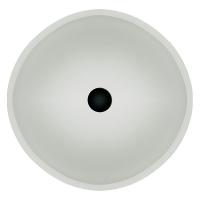 China White Tempered Glass Basin Bowl Deep Countertop 380mm Length 132mm Height Round for sale