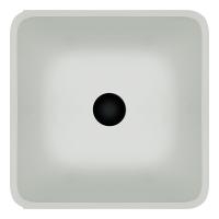 China Super Clear Bathroom Wash Basins Tempered Glass White Seamless Square Sink Bowl for sale