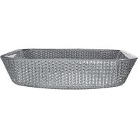 China Shinning Square Countertop Bathroom Sink Chromed Electroplated Coloured Wash Hand Basins for sale