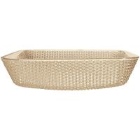 China 400mm Length Countertop Vanity Sinks Bathroom Square Vessel 105mm for sale