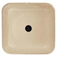China 400mm Length Countertop Vanity Sinks Bathroom Square Vessel 105mm for sale