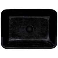 China Rectangular Tempered Glass Sink Vessel Bathroom CNC Engraving Hot Melt for sale