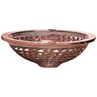 China Funnel Shaped Rose Gold Bathroom Sink Crystal Chromed 450mm Length for sale