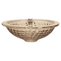 China Champagne Crystal Wash Basins Circular Wash Hand Home Bathroom Funnel Shape for sale