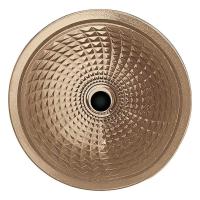 China Champagne Crystal Wash Basins Circular Wash Hand Home Bathroom Funnel Shape for sale
