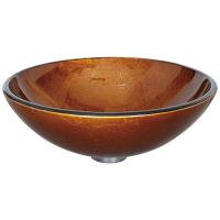 China 145mm Tempered Glass Sink Bathroom Countertop No Hole Scratch Resistance With Foil for sale