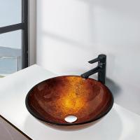 China 145mm Tempered Glass Sink Bathroom Countertop No Hole Scratch Resistance With Foil for sale