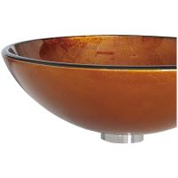 China 145mm Tempered Glass Sink Bathroom Countertop No Hole Scratch Resistance With Foil for sale