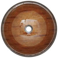 China Countertop Tempered Glass Sink Hot Melt Countertop Brown Colour for sale
