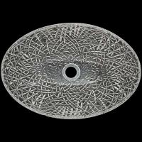 China Oval Latest Hand Wash Basin Bathroom Sink 19.6 Inch * 14.2 Inch Italy Design Artistic for sale