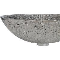 China Chromed Bathroom Wash Basin Bowl Above Counter Oval Silver Modern Crystal for sale