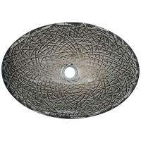 China Chromed Bathroom Wash Basin Bowl Above Counter Oval Silver Modern Crystal for sale