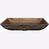 China Large Rectangular Vessel Sinks Bathroom Hot Melt Hand Drawing for sale