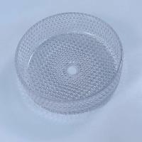 China 395mm Round Glass Wash Basin Hand Wash 45mm Dia No Hole For Hotel Bathroom for sale