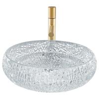 China Ball Shaped Clear Glass Sink Bowl Countertop Mounted Home Decoration for sale