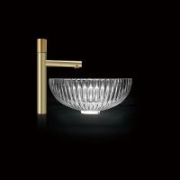 China Glass Vessel Bowl Type Wash Basin For Commercial Scratch Resistant for sale
