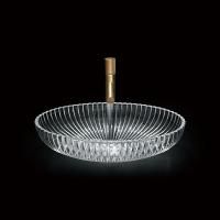 China Glass Vessel Bowl Type Wash Basin For Commercial Scratch Resistant for sale