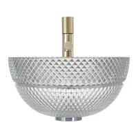 China Crystal Clear Glass Vessel Basins Calathiform Bathroom Countertop Sinks for sale