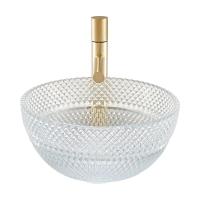 China Crystal Clear Glass Vessel Basins Calathiform Bathroom Countertop Sinks for sale
