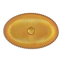 China OEM Sturdy Glass Vessel Basins 18k Gold Color Interior 135mm Height for sale
