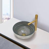 China Shinning Chromed Color Glass Hand Wash Basin Diameter 340mm And 395mm for sale