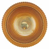 China Round Glass Wash Basin 24K Gold Color Bathroom Sinks Easy Maintain for sale